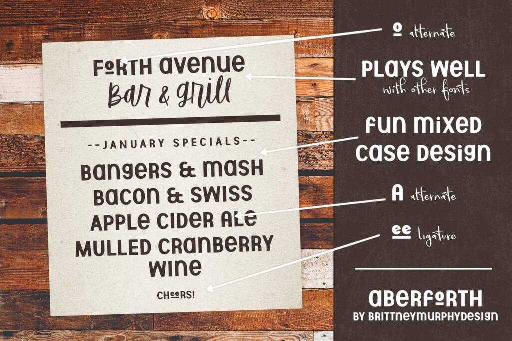 Aberforth Font Family - Brittney Murphy Design