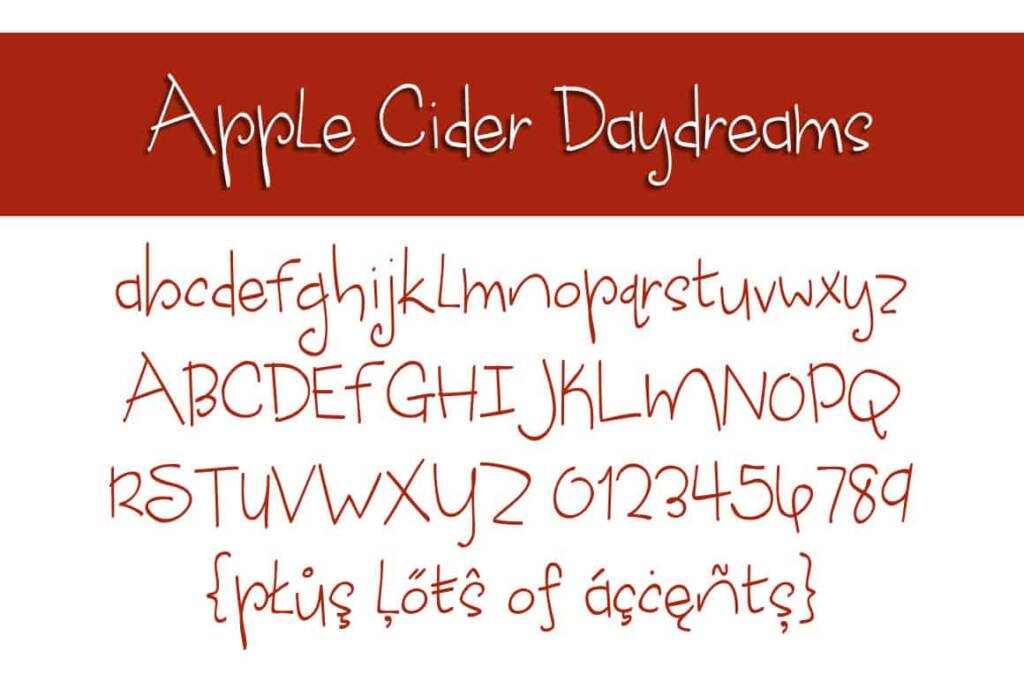 Apple Cider Daydreams Font - Brittney Murphy Design
