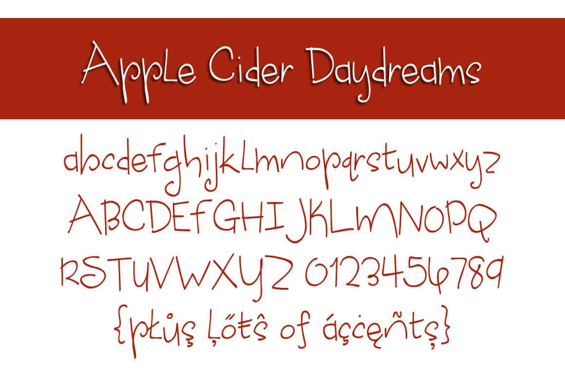 Apple Cider Daydreams Font - Brittney Murphy Design