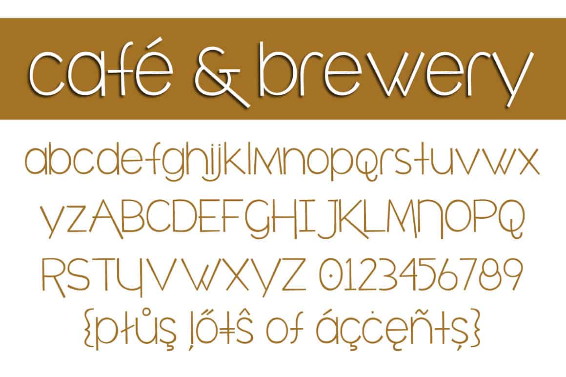 Cafe and Brewery Font - Brittney Murphy Design