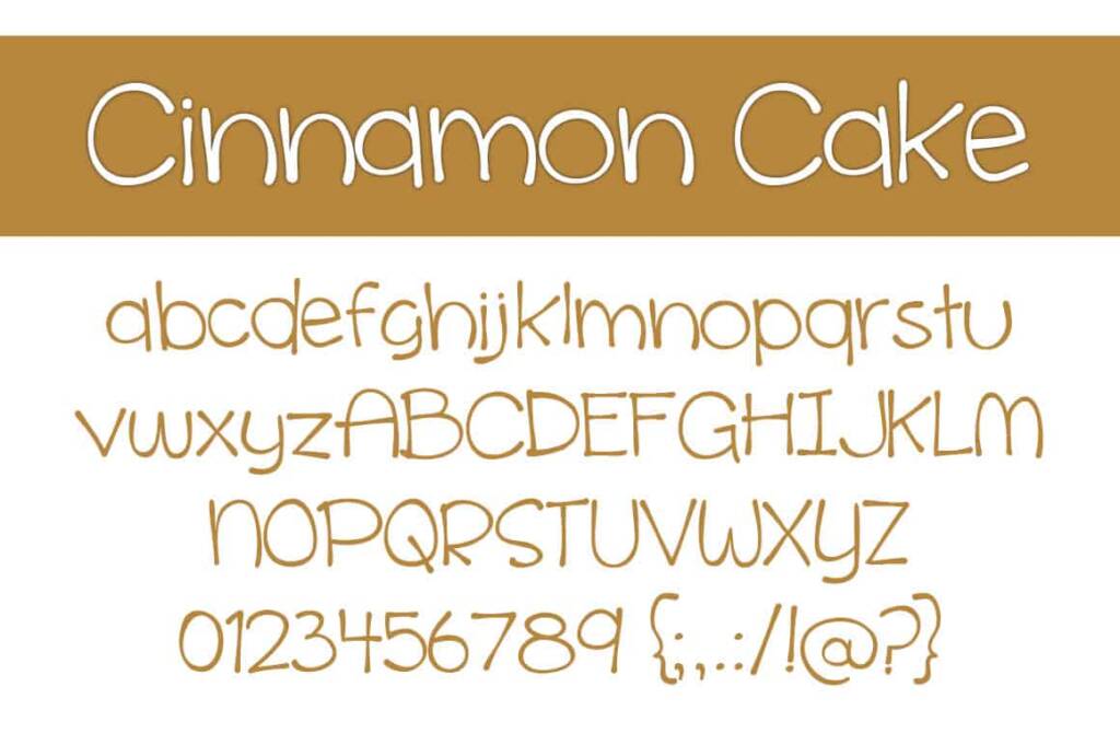 Cinnamon Cake Font - Brittney Murphy Design