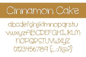 Cinnamon Cake Font - Brittney Murphy Design