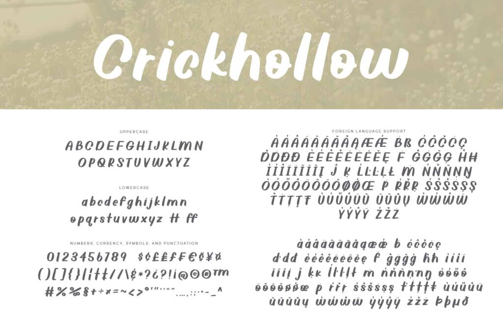 Crickhollow Font - Handwritten - Brittney Murphy Design