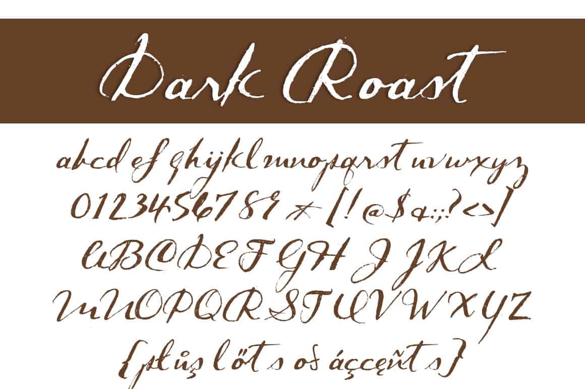 Dark Roast Font - Brittney Murphy Design