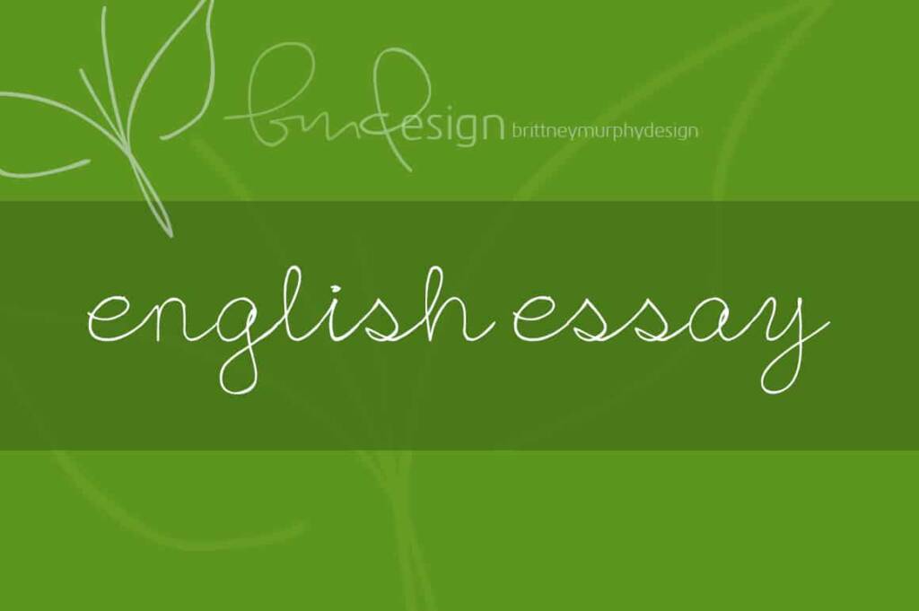 English Essay Font - Brittney Murphy Design
