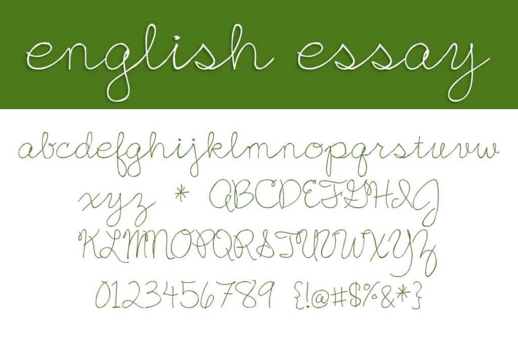 English Essay Font - Brittney Murphy Design