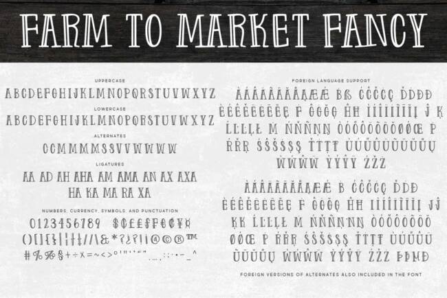 Farm to Market Fancy Font - Brittney Murphy Design