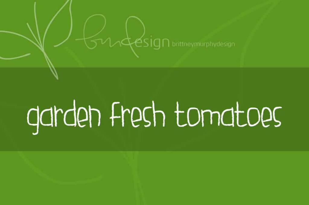 Garden Fresh Tomatoes Font - Brittney Murphy Design