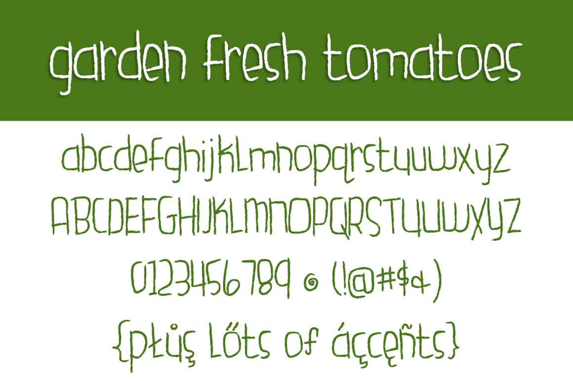Garden Fresh Tomatoes Font - Brittney Murphy Design