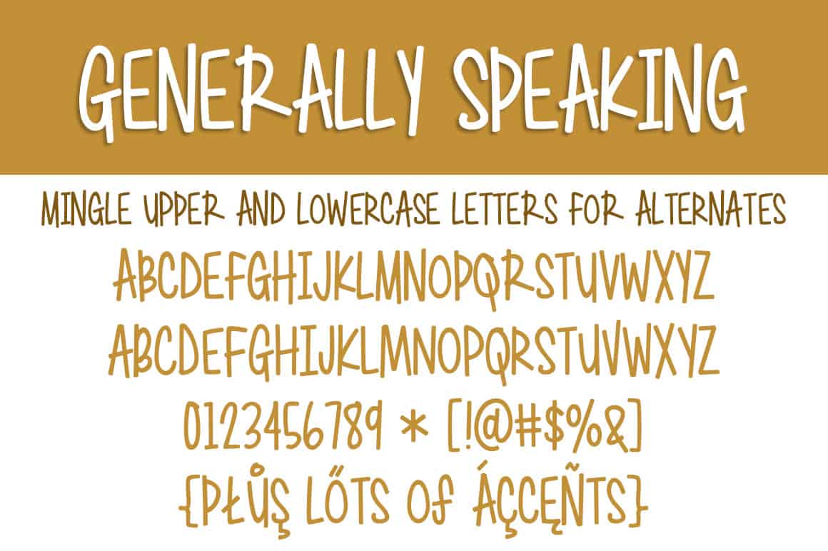 Generally Speaking Font - Sans Font - Brittney Murphy Design