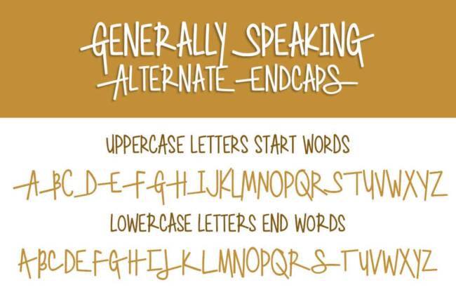 Generally Speaking Font - Sans Font - Brittney Murphy Design