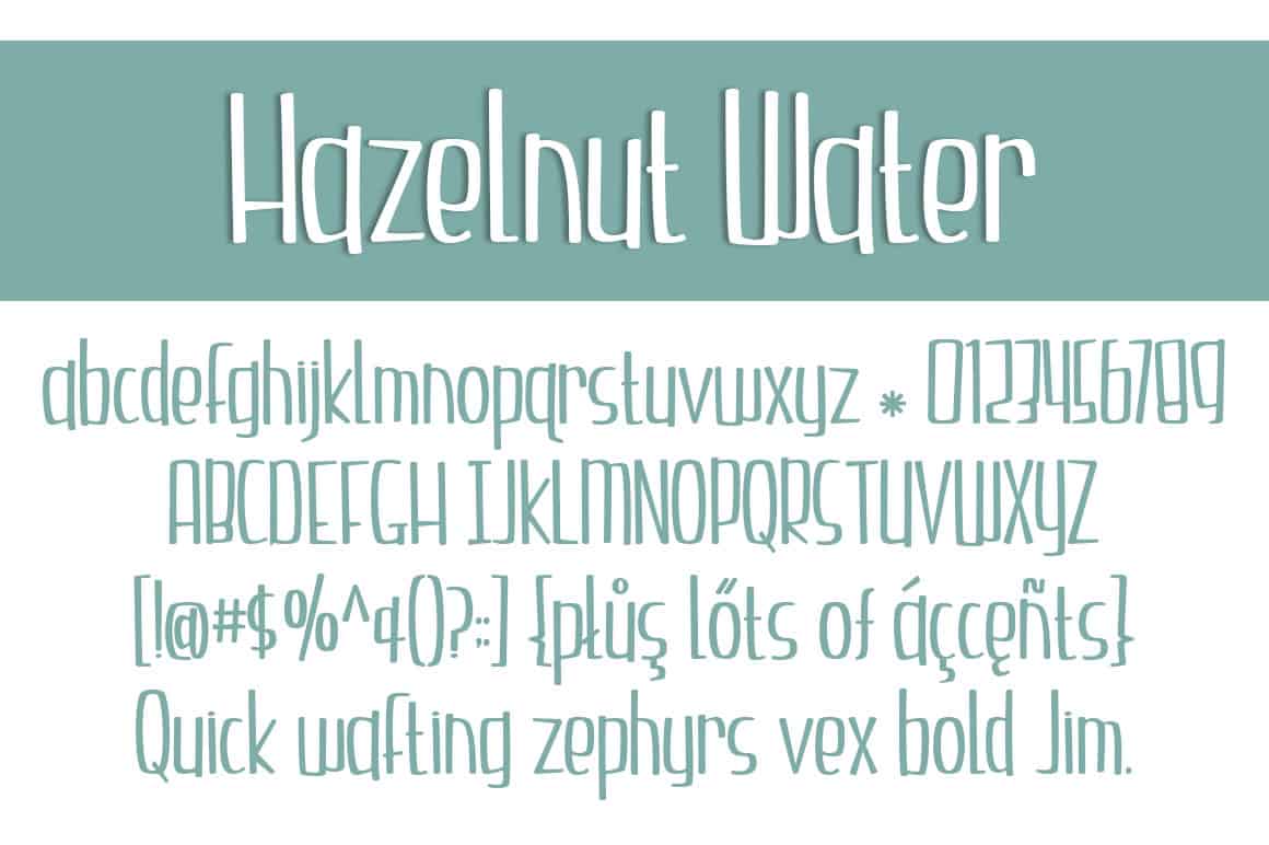 Hazelnut Water Font Family - Brittney Murphy Design