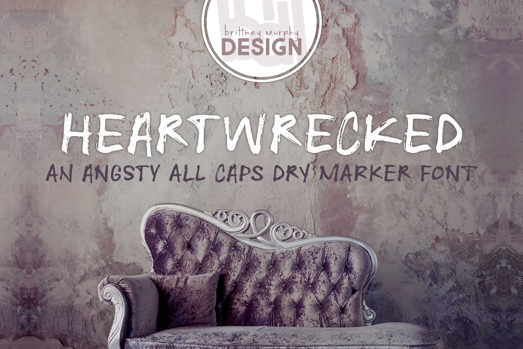 Heartwrecked Font - Brittney Murphy Design