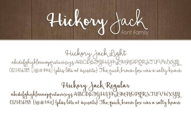 Hickory Jack Font Family - By Brittney Murphy Design