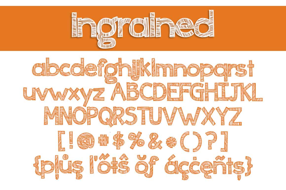 Ingrained Font - Brittney Murphy Design