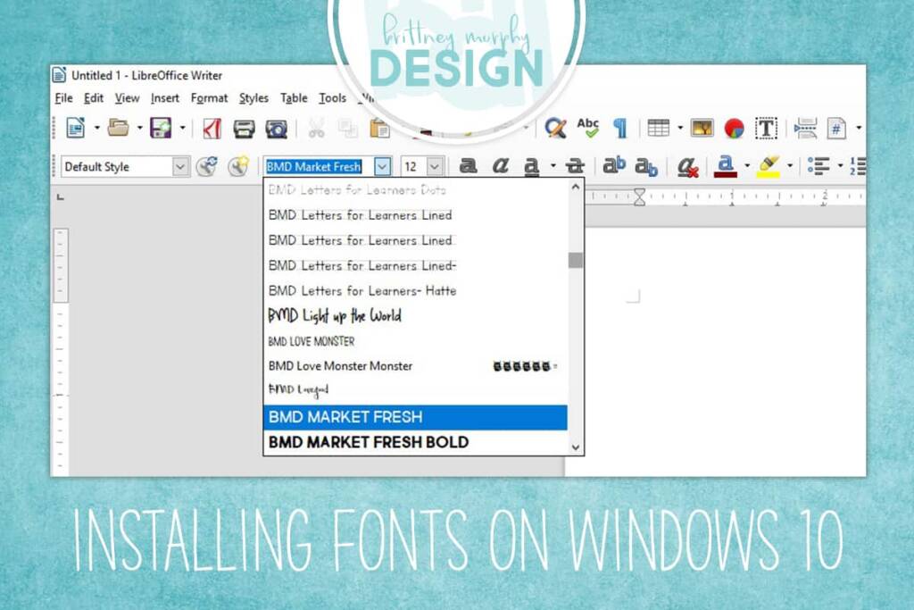 Installing Fonts on Windows 10 - Brittney Murphy Design
