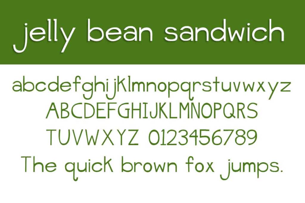 Jelly Bean Sandwich Font - Brittney Murphy Design