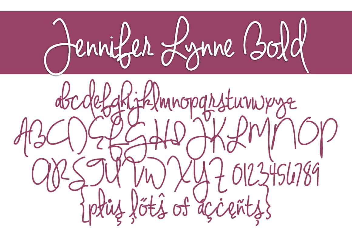 Jennifer Lynne Font Family - Brittney Murphy Design