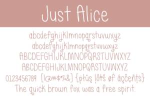 Just Alice Font - Brittney Murphy Design