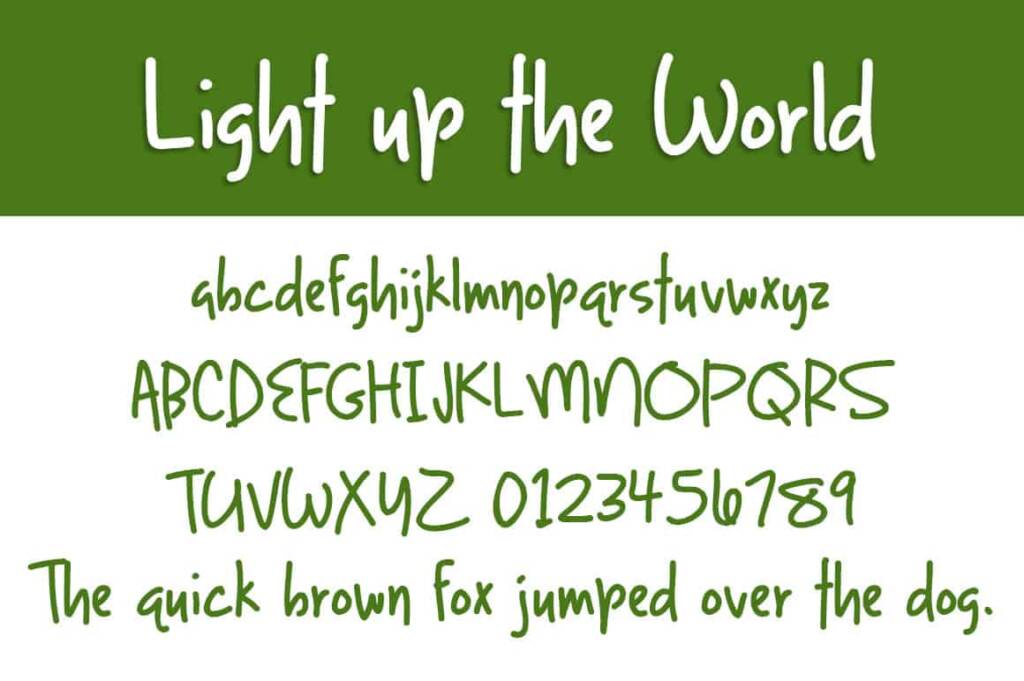Light Up the World Font - Brittney Murphy Design