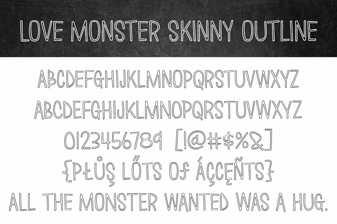 Love Monster Skinny Outline - Brittney Murphy Design
