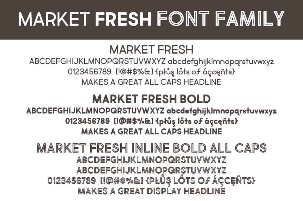 Market Fresh Font Family - By Brittney Murphy Design