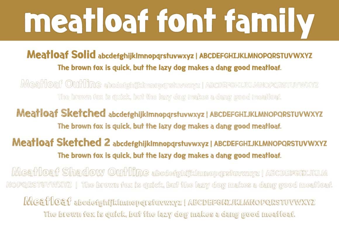 Meatloaf Font Family - Brittney Murphy Design
