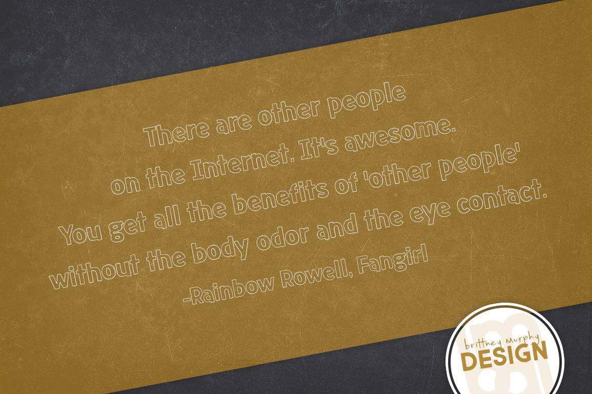 Meatloaf Outline Font - Brittney Murphy Design