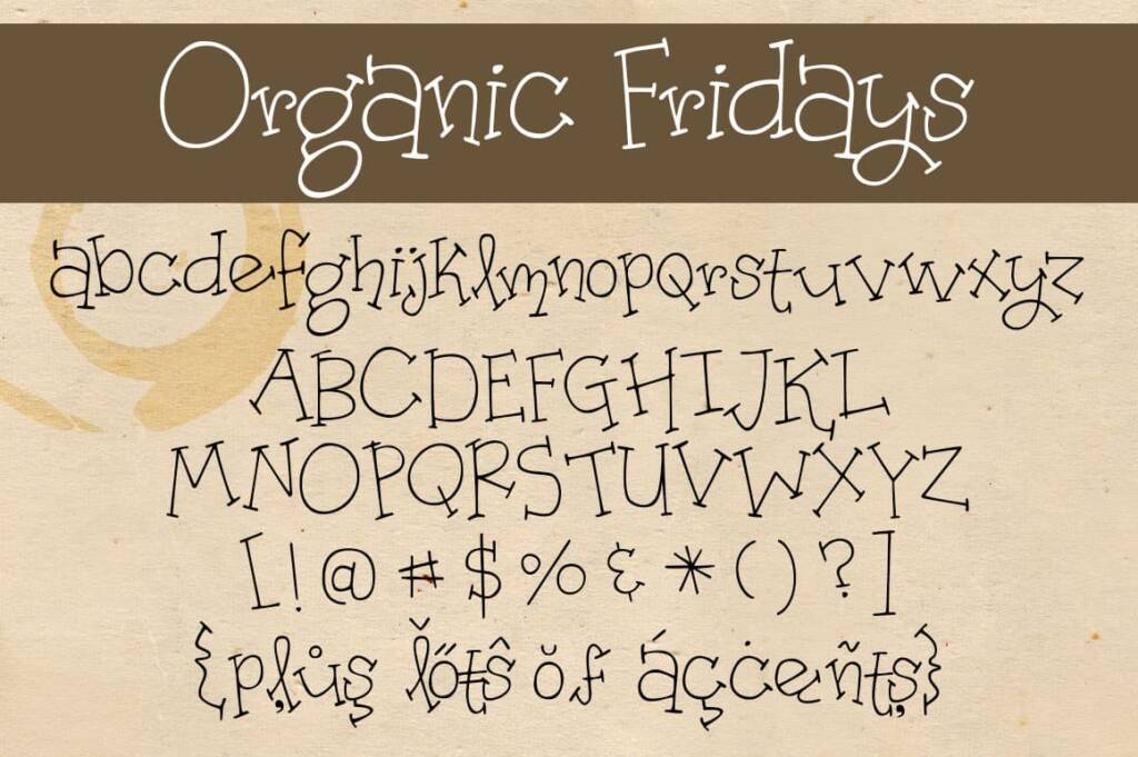 Organic Fridays Font Family - Brittney Murphy Design