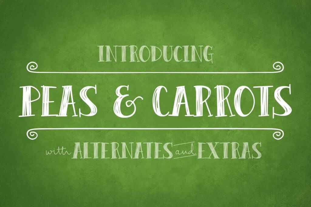 Peas and Carrots Font - Brittney Murphy Design