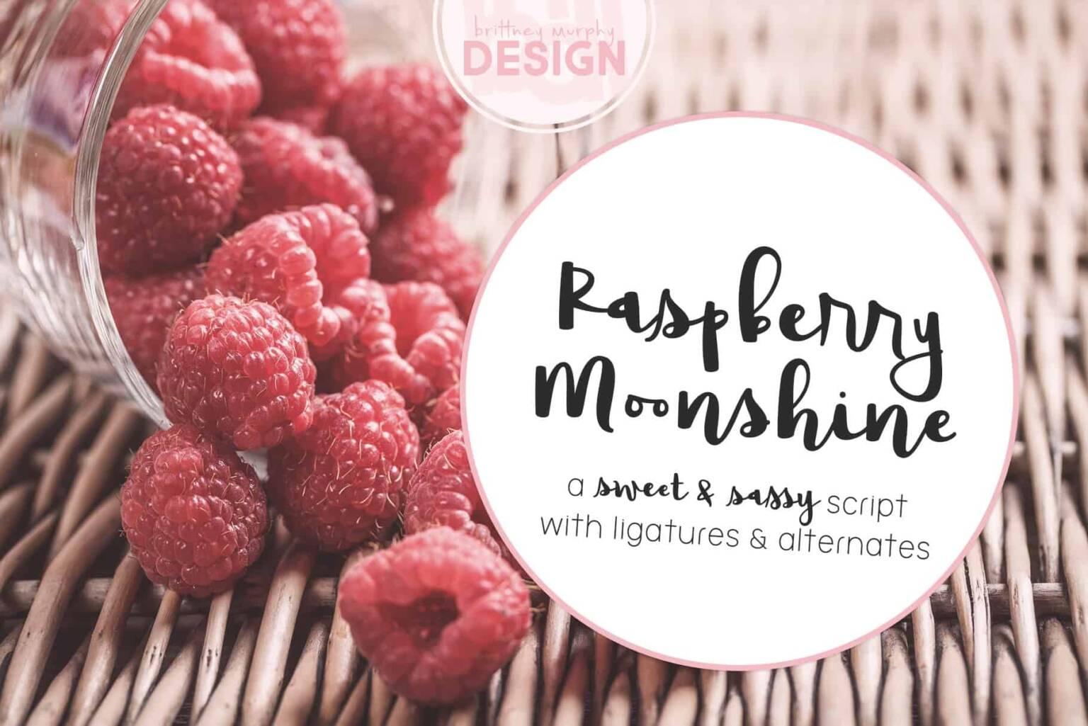 Raspberry Moonshine Font - Brittney Murphy Design
