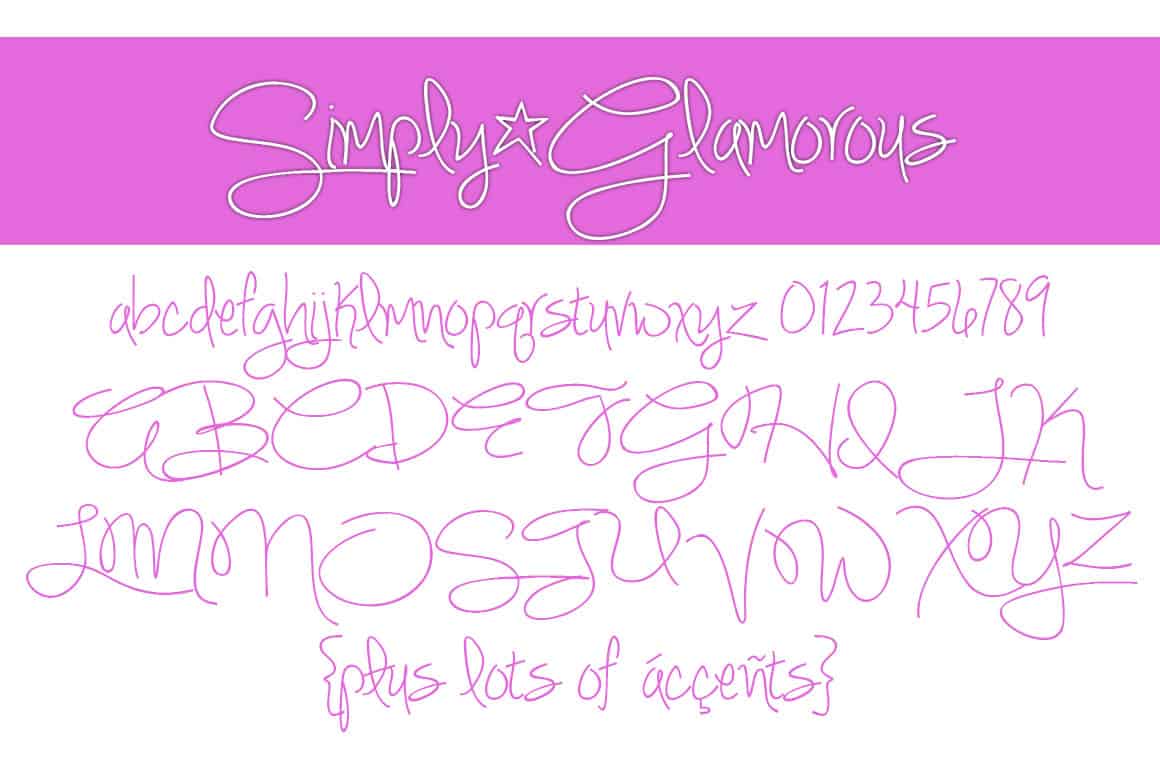 Simply Glamorous Font - Brittney Murphy Design
