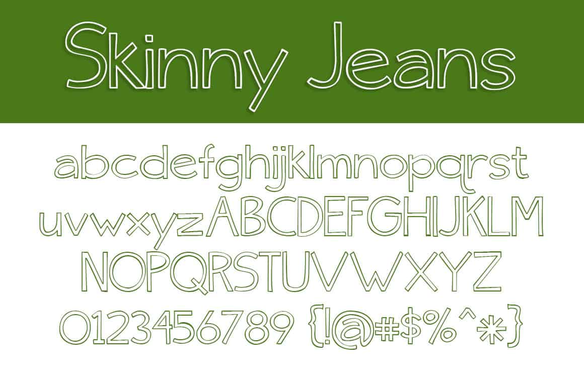 Skinny Jeans Font - Brittney Murphy Design