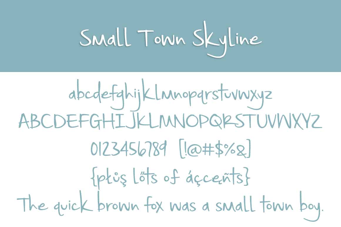 Small Town Skyline Font - Brittney Murphy Design