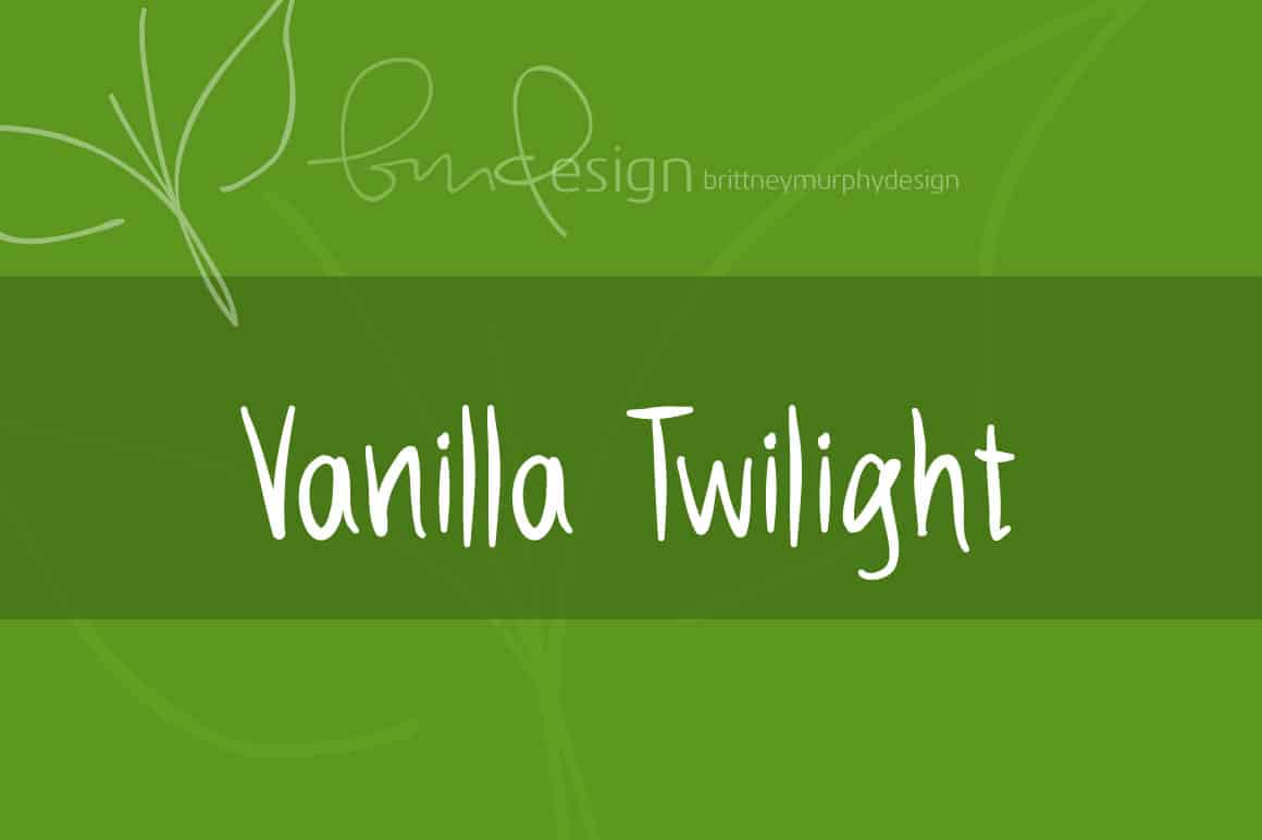 Vanilla Twilight Font - Brittney Murphy Design