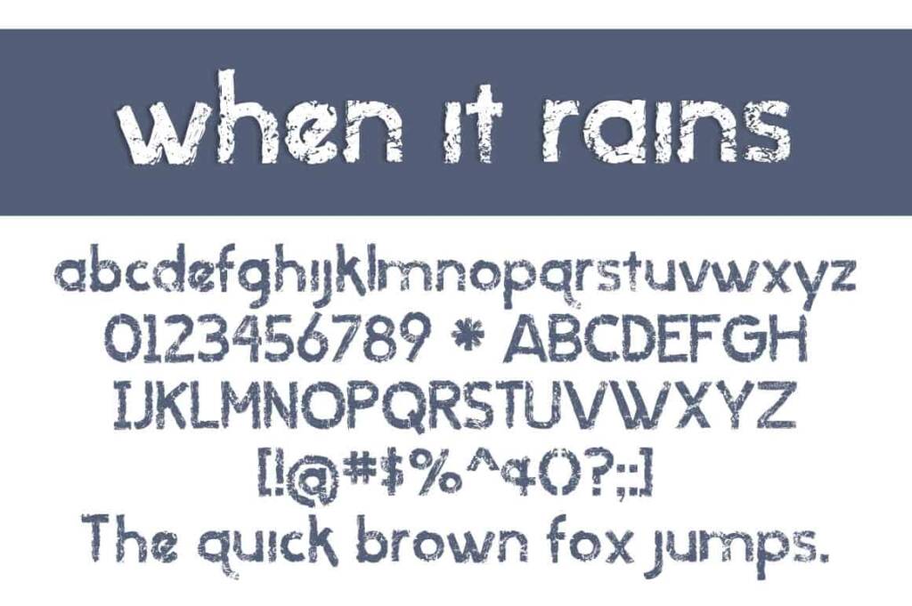 When It Rains Font - Brittney Murphy Design
