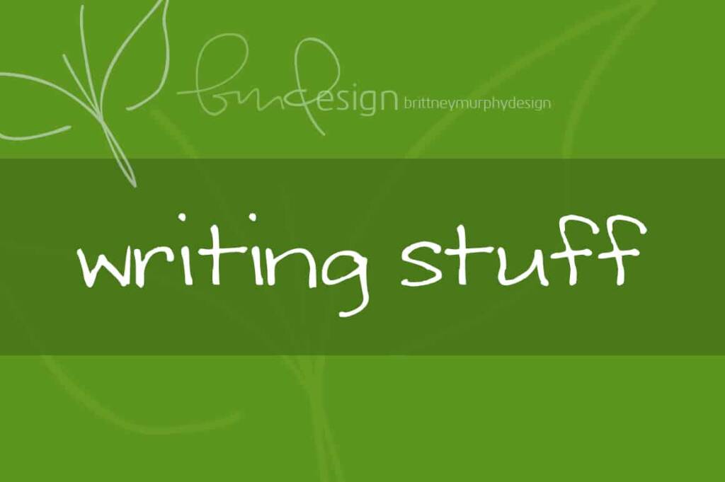 Writing Stuff Font - Brittney Murphy Design
