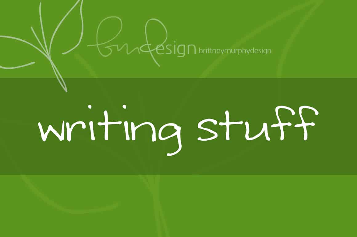 Writing Stuff Font - Brittney Murphy Design