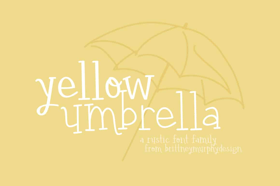 Yellow Umbrella Font Family - Brittney Murphy Design