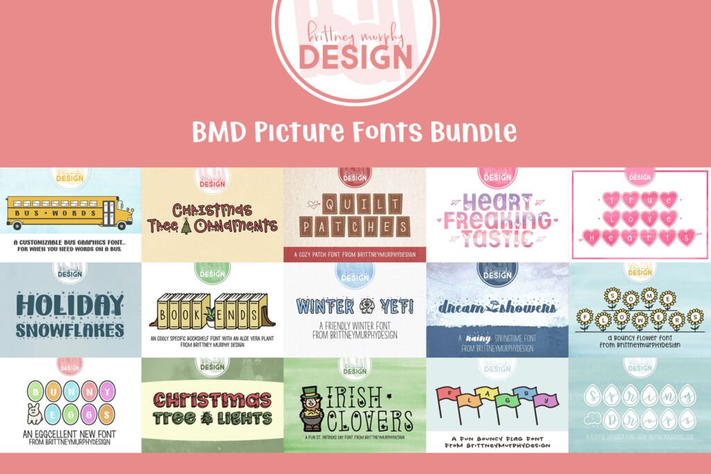 BMD Picture Fonts Bundle - Brittney Murphy Design