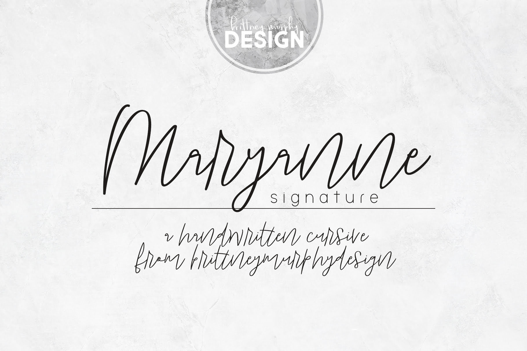 Maryanne Signature Font - Brittney Murphy Design
