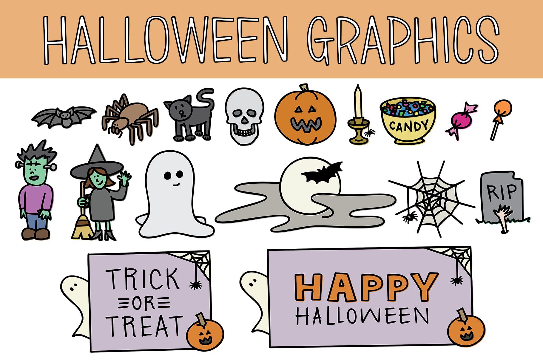 Halloween Graphics Pack - Brittney Murphy Design