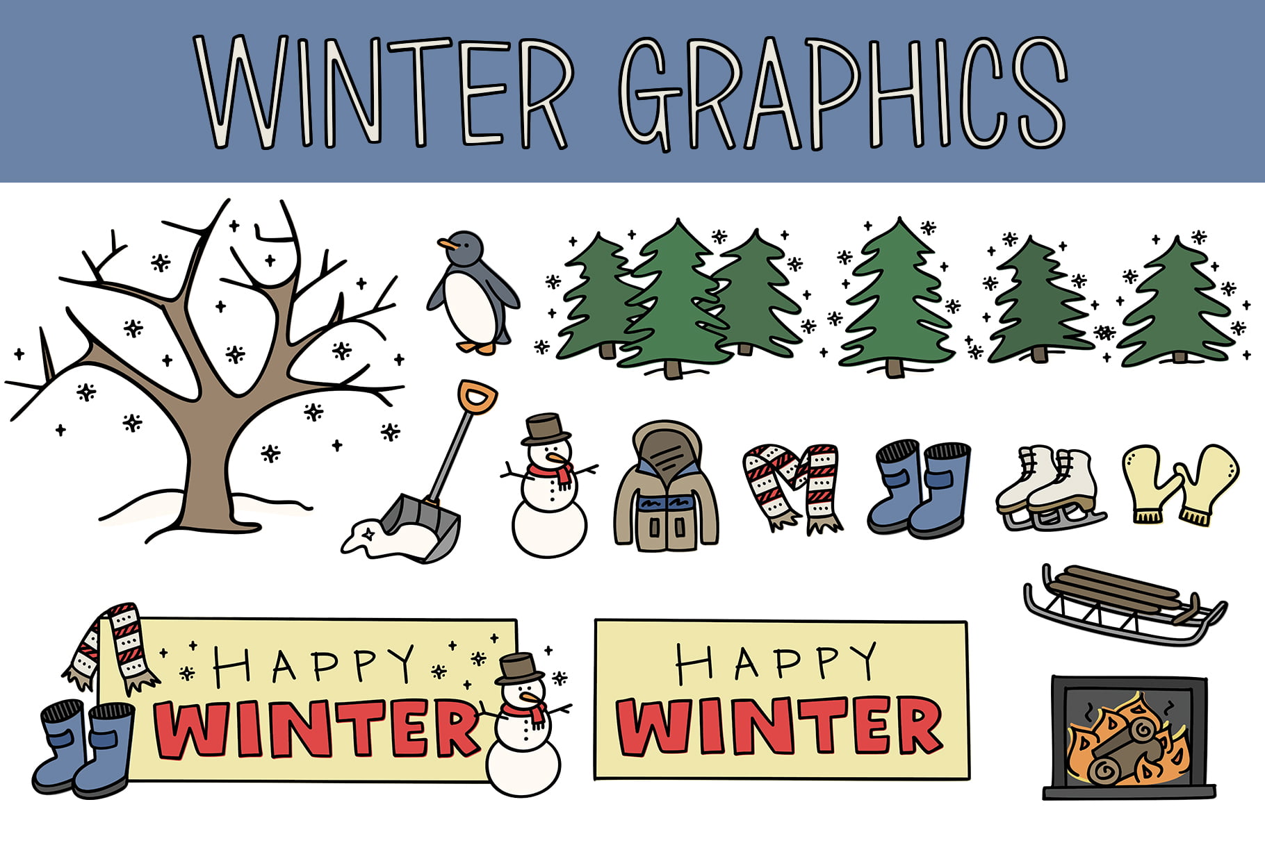 Winter Graphics Pack - Brittney Murphy Design