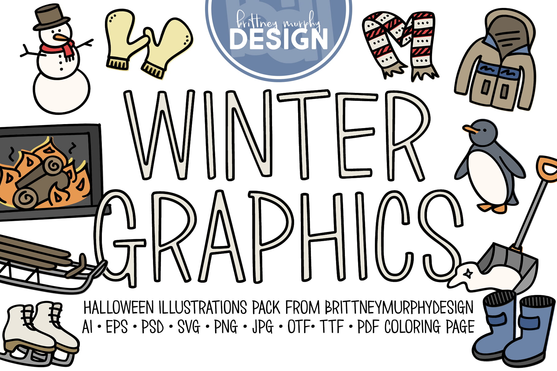 Winter Graphics Pack - Brittney Murphy Design
