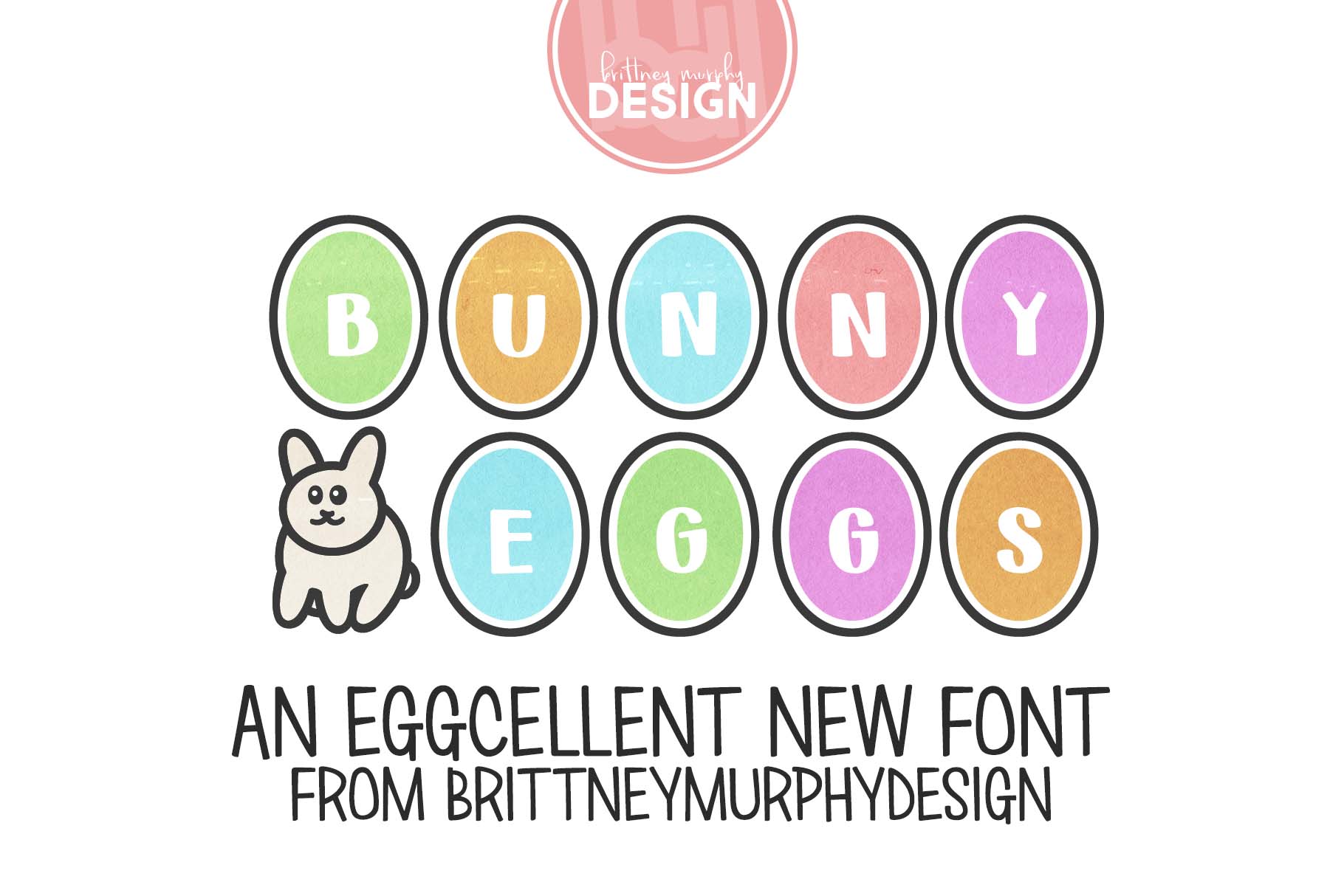 Bunny Eggs Font - Brittney Murphy Design