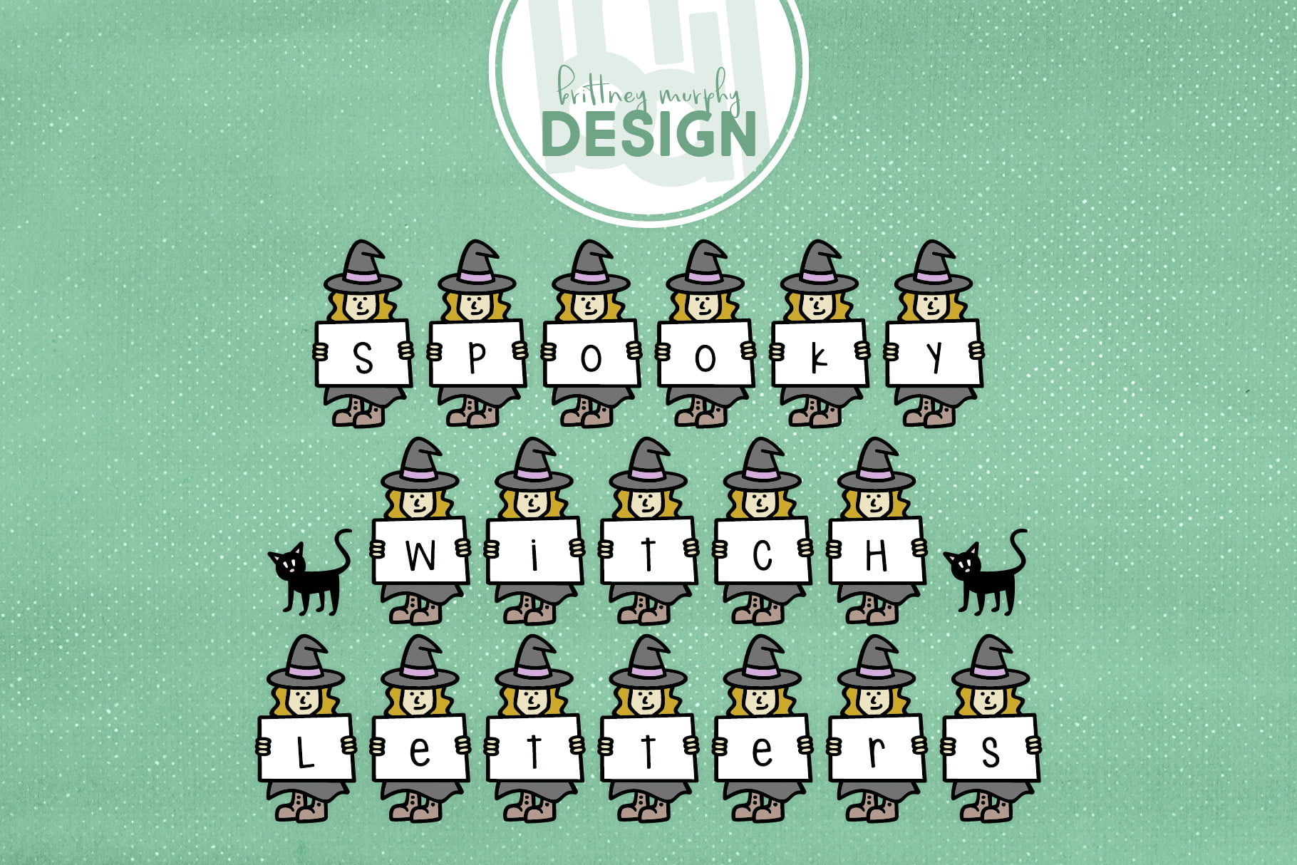 Spooky Witch Letters Font - Brittney Murphy Design
