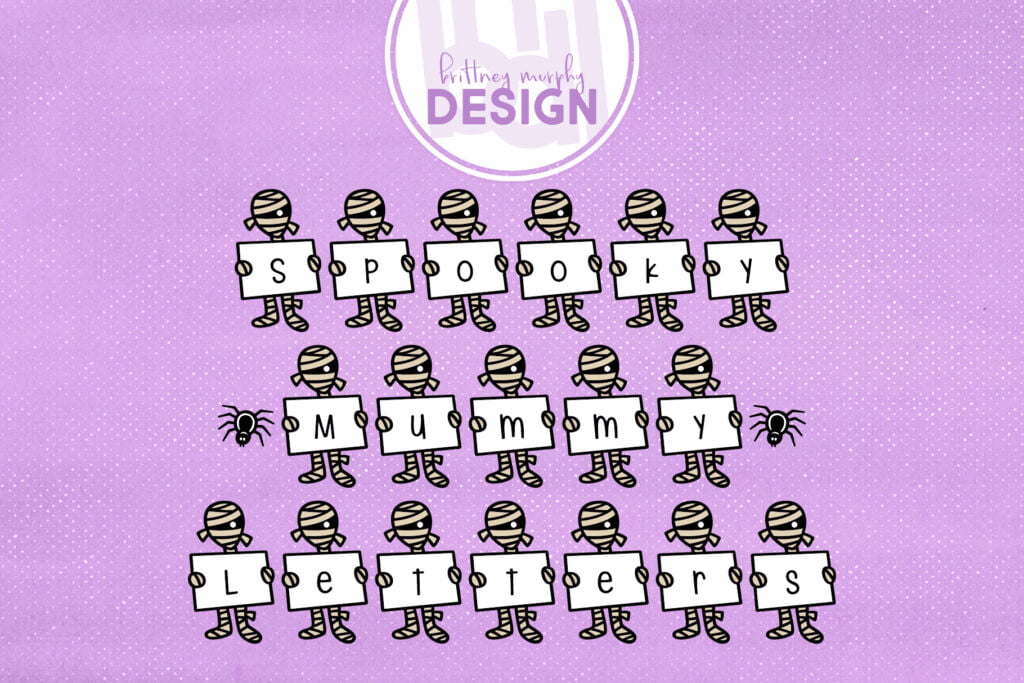 Spooky Mummy Letters Font - Brittney Murphy Design