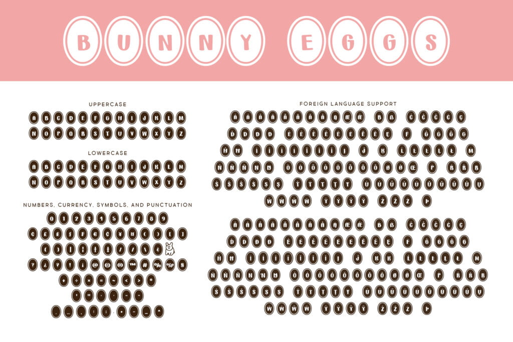 Bunny Eggs Font - Brittney Murphy Design