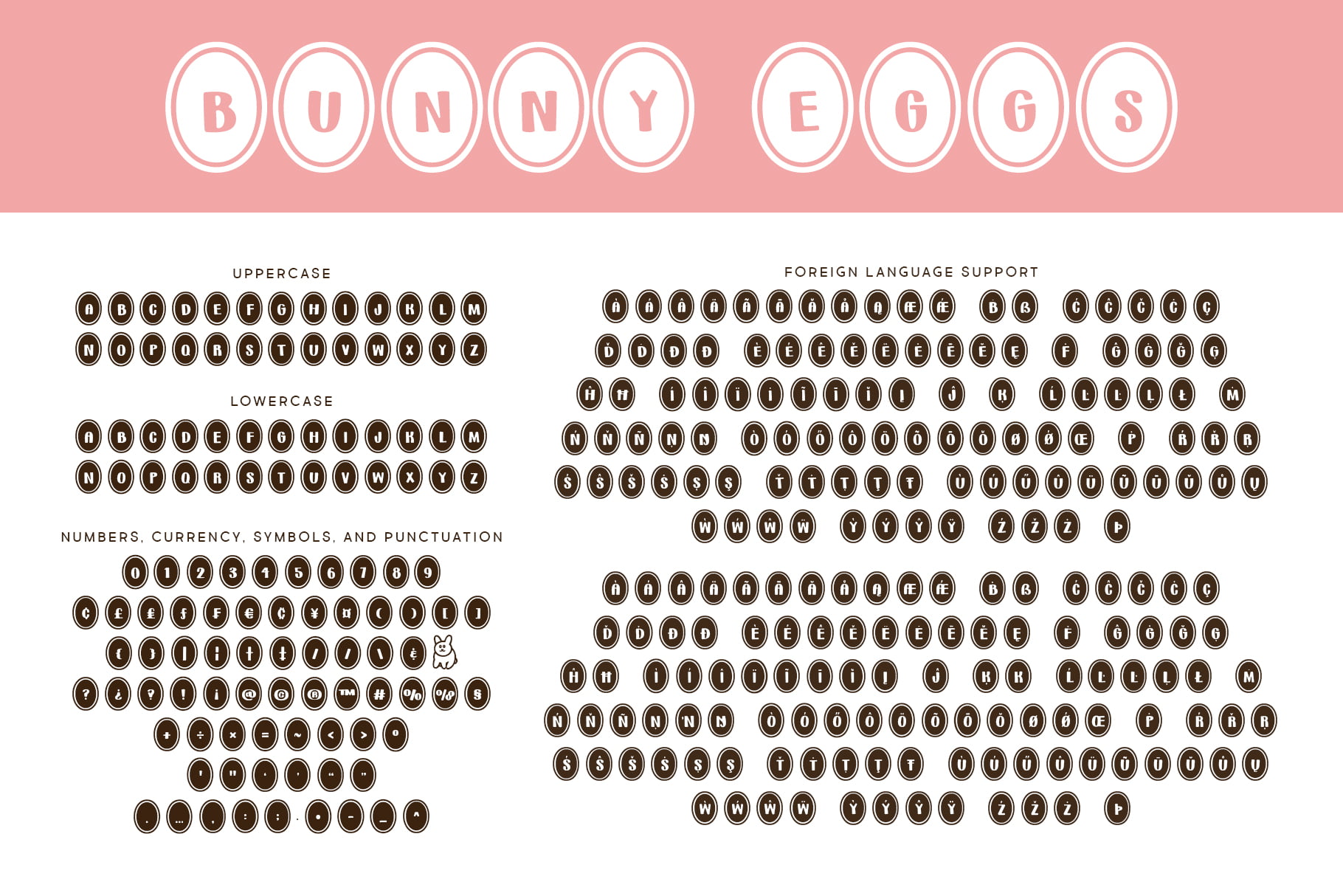 Bunny Eggs Font - Brittney Murphy Design