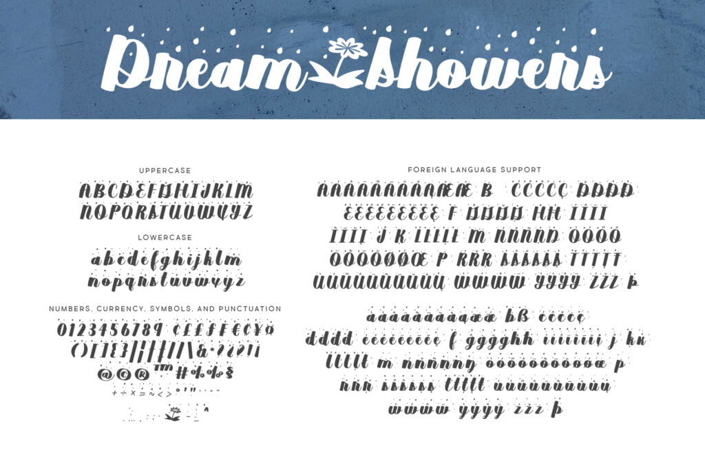 Dream Showers Font - Brittney Murphy Design
